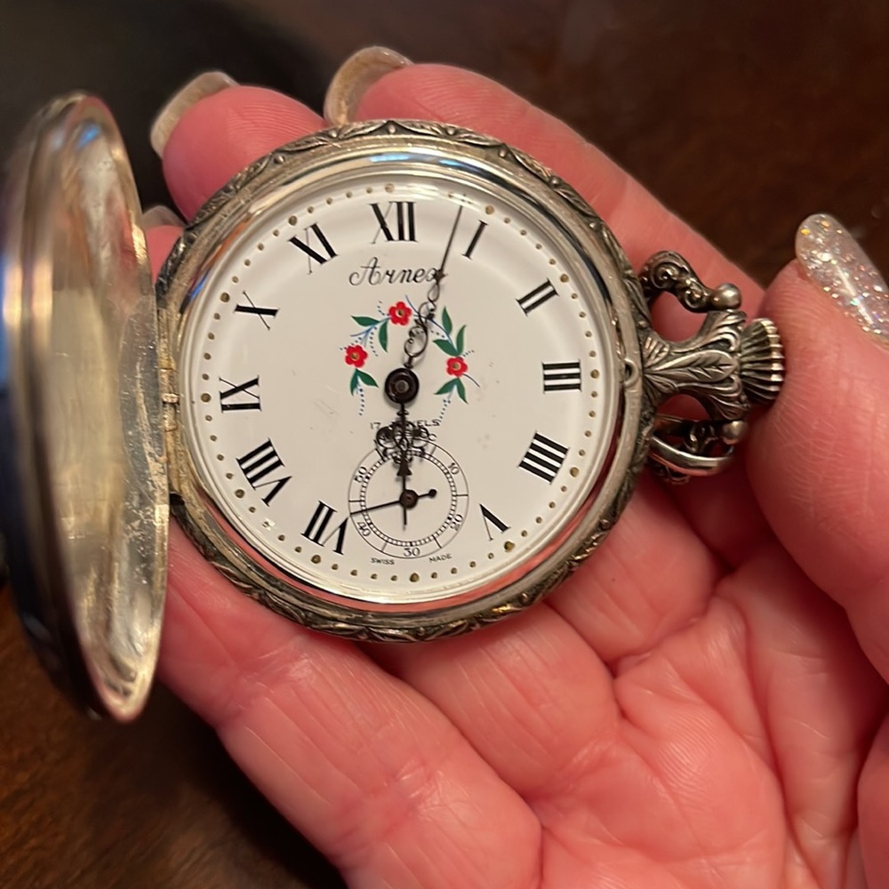 Working Vintage 1950s Arnex 17 Jewel Swiss Pocket Wat… - Gem
